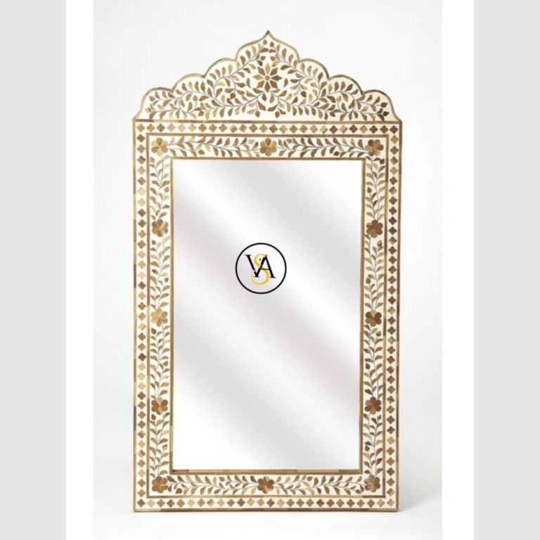Handmade Camel Bone Inlay Mirror - Jharokha Design | Bone Inlay ...